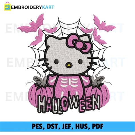 Halloween Hello Kitty Embroidery Design