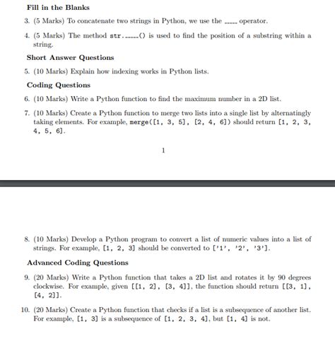 Solved Fill In The Blanks5 ﻿marks 1to Concatenate Two