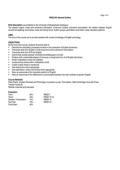 Module Outline