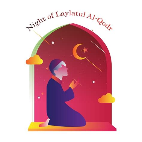 Premium Vector Night Of Laylatul Qadr Vector Illustration