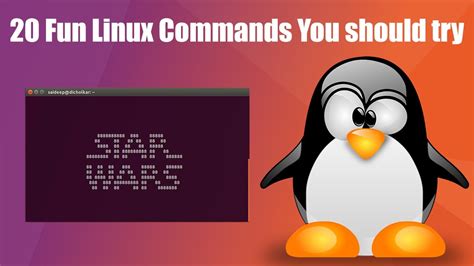 20 Fun Linux 🐧 Commands You Should Try 💻😎👍 Youtube