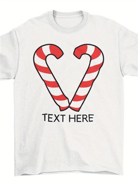 100 Cotton Tshirts Men Tee Candy Cane Pattern Dark Green Classic T
