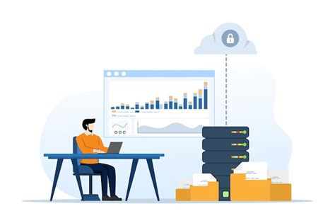 Premium Vector Illustration Of Business Technology Storage Cloud