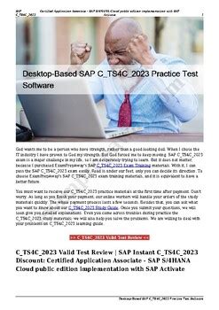 Desktop Based SAP C TS4C 2023 Practice Test Software By Gaj Pop TPT