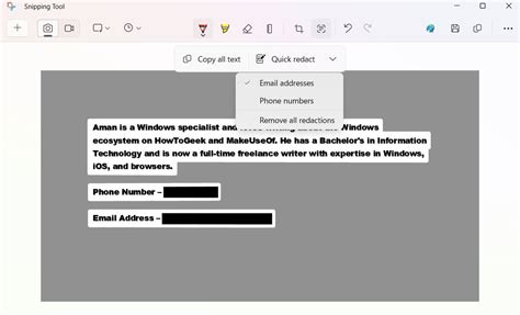 What Is The Snipping Tools Text Actions Feature And How To Use It