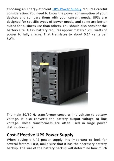 PPT A Guide To UPS Power Supplies PowerPoint Presentation Free Download ID 11601190