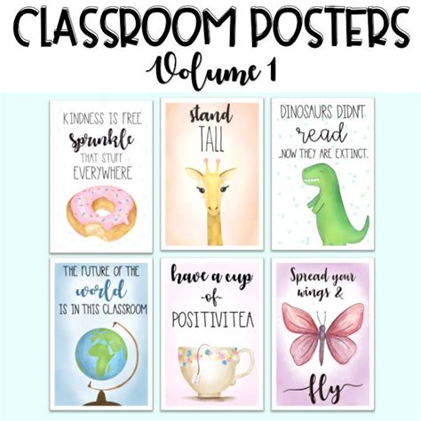 Printable Classroom Posters Positive Quotes Classroom Decor Nursery Decor Office Decor