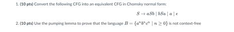 Solved Pts Convert The Following CFG Into An Chegg Com