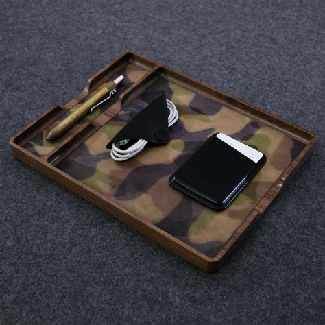 Leander Leather Wood Valet Tray A Home For Your Pockets Contents