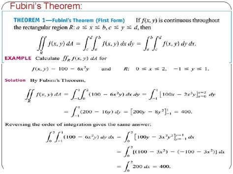 Chapter 6 Multiple Integrals Chapter Outline Double And