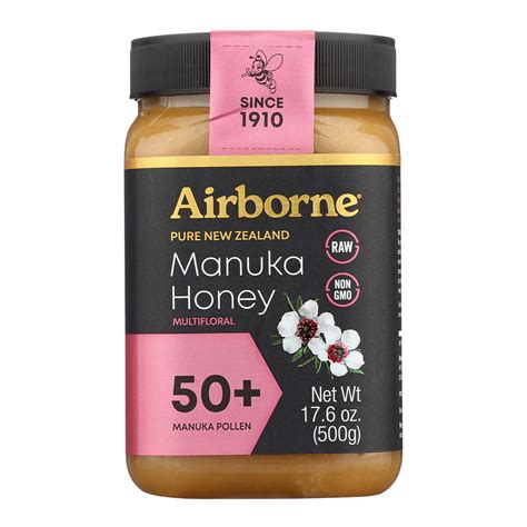 Airborne 50 Manuka Honey Multifloral 176 Oz Jar Nassau Candy