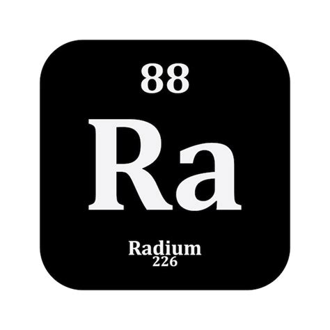 Premium Vector Radium Chemistry Iconchemical Element In The Periodic