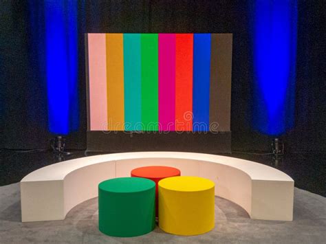 Tv Show Backdrop With Background With Technical Bar Sights And Colored