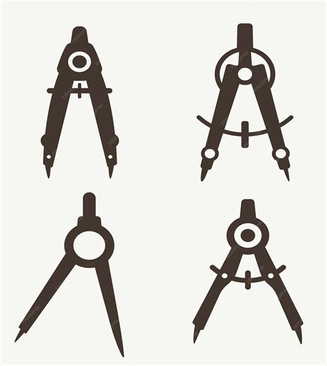 Premium Vector Compasses Silhouette