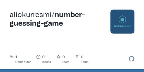 Github Aliokurresminumber Guessing Game