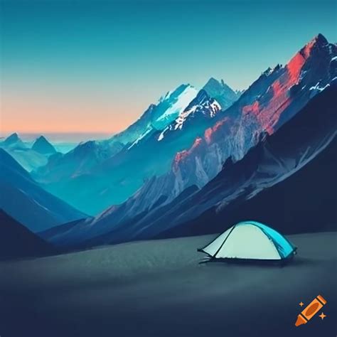 Mountain Pass With A Tent