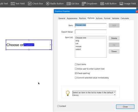 Pdf Form Drop Down Needs To Be Selected Twice Af Adobe Community