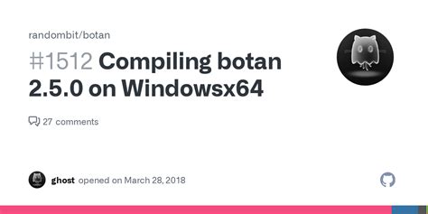 compiling botan 2 5 0 on windowsx64 · issue 1512 · randombit botan