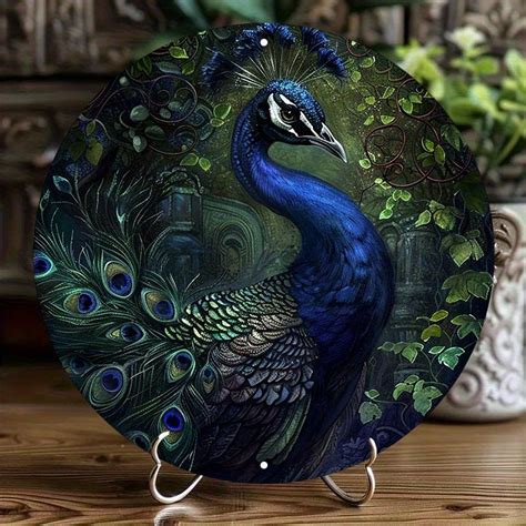 Temu｜peacock Themed 8x8 Aluminum Wall Art Durable Uv And Scratch Resistant Metal In 2025