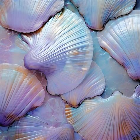 Premium Ai Image Opalescent Shell Texture