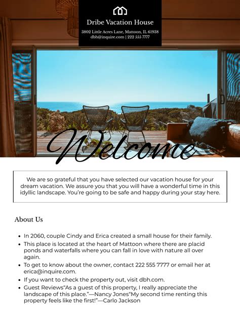 Free Welcome Book Templates Editable And Printable
