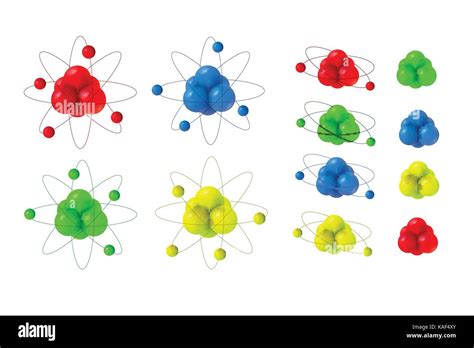 3d Abstract Atom Structure Stock Vector Image And Art Alamy