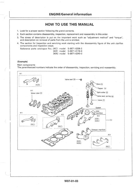 Isuzu Diesel Engine 3kc1 3kr1 3kr2 Workshop Service Manual