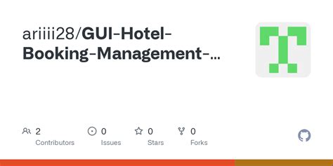 GitHub Ariiii28 GUI Hotel Booking Management System