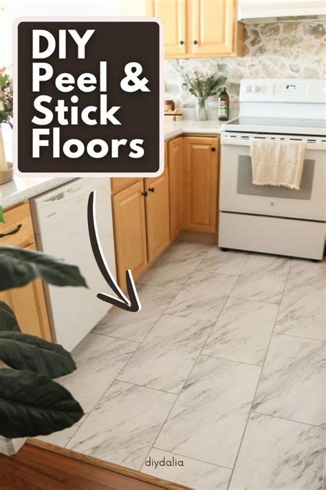 Diy Peel And Stick Flooring Rental Friendly Diy Kitchen Flooring Tile Floor Diy Kitchen Flooring
