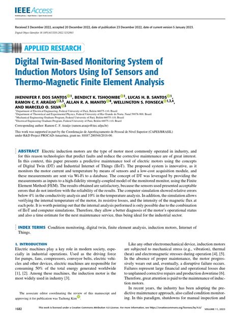 Digital Twin Based Monitoring System Of Induction Motors Using Iot