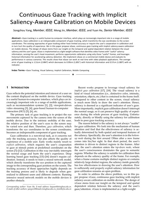 Pdf Continuous Gaze Tracking With Implicit Saliency Aware Calibration