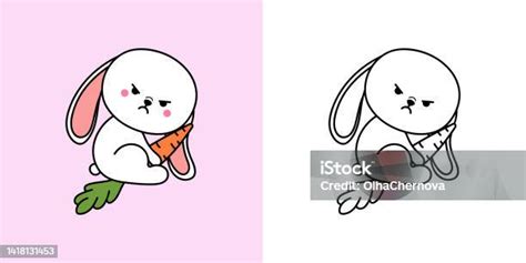 귀여운 클립 아트 토끼 일러스트 레이 션과 색칠 공부 페이지 만화 클립 아트 토끼 스티커 베이비 샤워 색칠 공부 옷 지문을위한