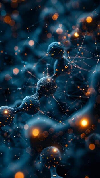 Molecular Grid Representing Science And Technology Connection Premium Ai Generated Image