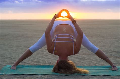 Sunset Beach Yoga Girl