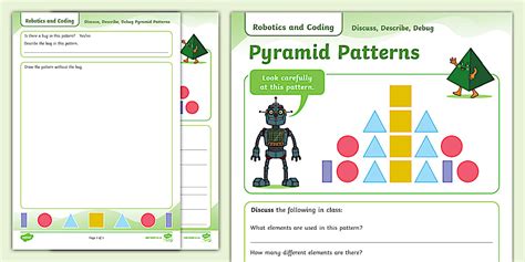 Grade 3 Robotics And Coding Pattern Debugging Pyramid