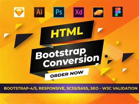 Psd Figma Sketch Adobe Xd To Responsive Html Css Bootstrap Upwork