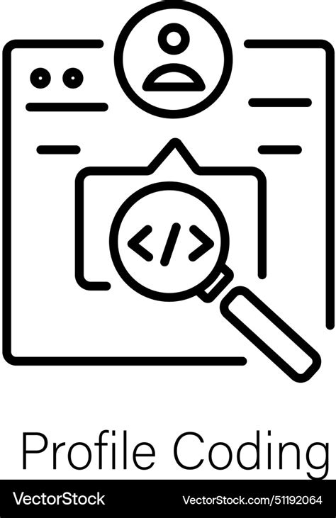 Profile Coding Royalty Free Vector Image Vectorstock