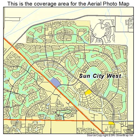 Aerial Photography Map Of Sun City West Az Arizona