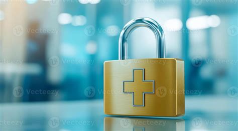 A Golden Padlock Symbolizes The Importance Of Healthcare Data Security In Hospitals Emphasizing