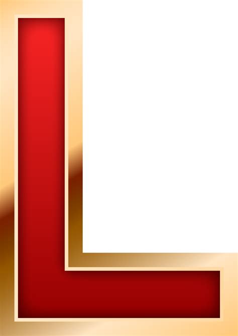 3d Elegant Red Alphabet Letter L 36155981 Png