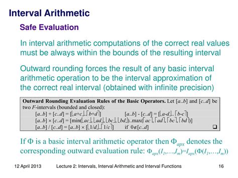 Ppt Intervals Interval Arithmetic And Interval Functions Powerpoint Presentation Id 5614263