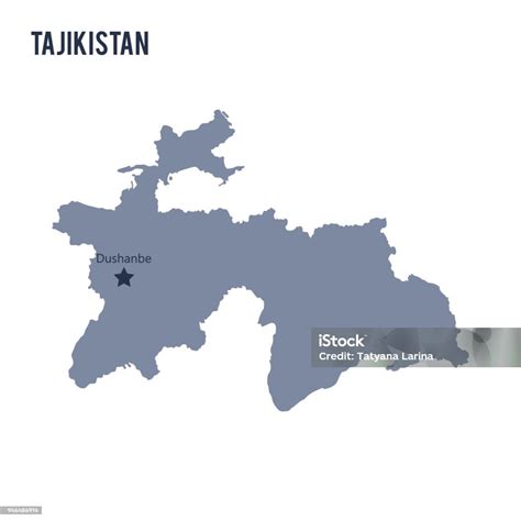 타지 키스탄 흰색 배경에 고립의 벡터 지도입니다 0명에 대한 스톡 벡터 아트 및 기타 이미지 0명 교육 디자인 Istock