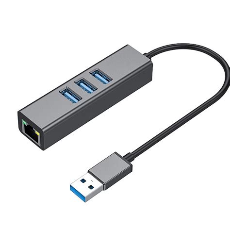 China Usb 3 0 Hub Ethernet With Usb C Adapter Actory 3 Port Usb 3 0 Splitter Gigabit Ethernet