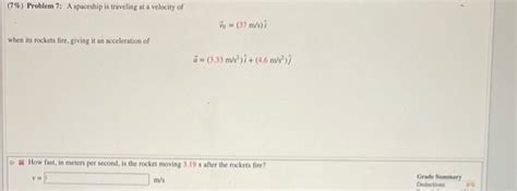 Solved 7 Problem 7 A Spaceship Is Traveling At A