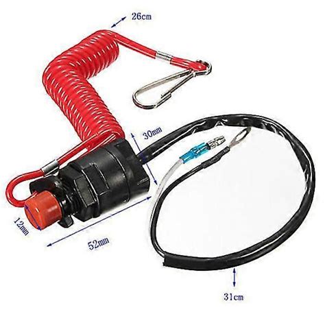 Boat Motor Emergency Kill Stop Switch For Yamaha Tohatsu Outboard Stop