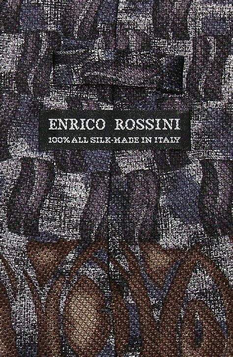 Enrico Rossini SILK NeckTie Made in ITALY Pattern Design Men's Neck Tie ...