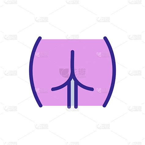 女孩图标矢量轮廓插图素材 花瓣网