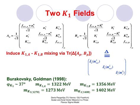 Ppt Scalar And Axial Vector Mesons In A Three Flavour Sigma Model