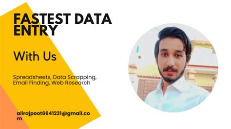 Do Excel Data Entry Data Scrapping Web Research Email Finding By
