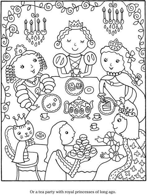 Tea Party Colouring Pages
